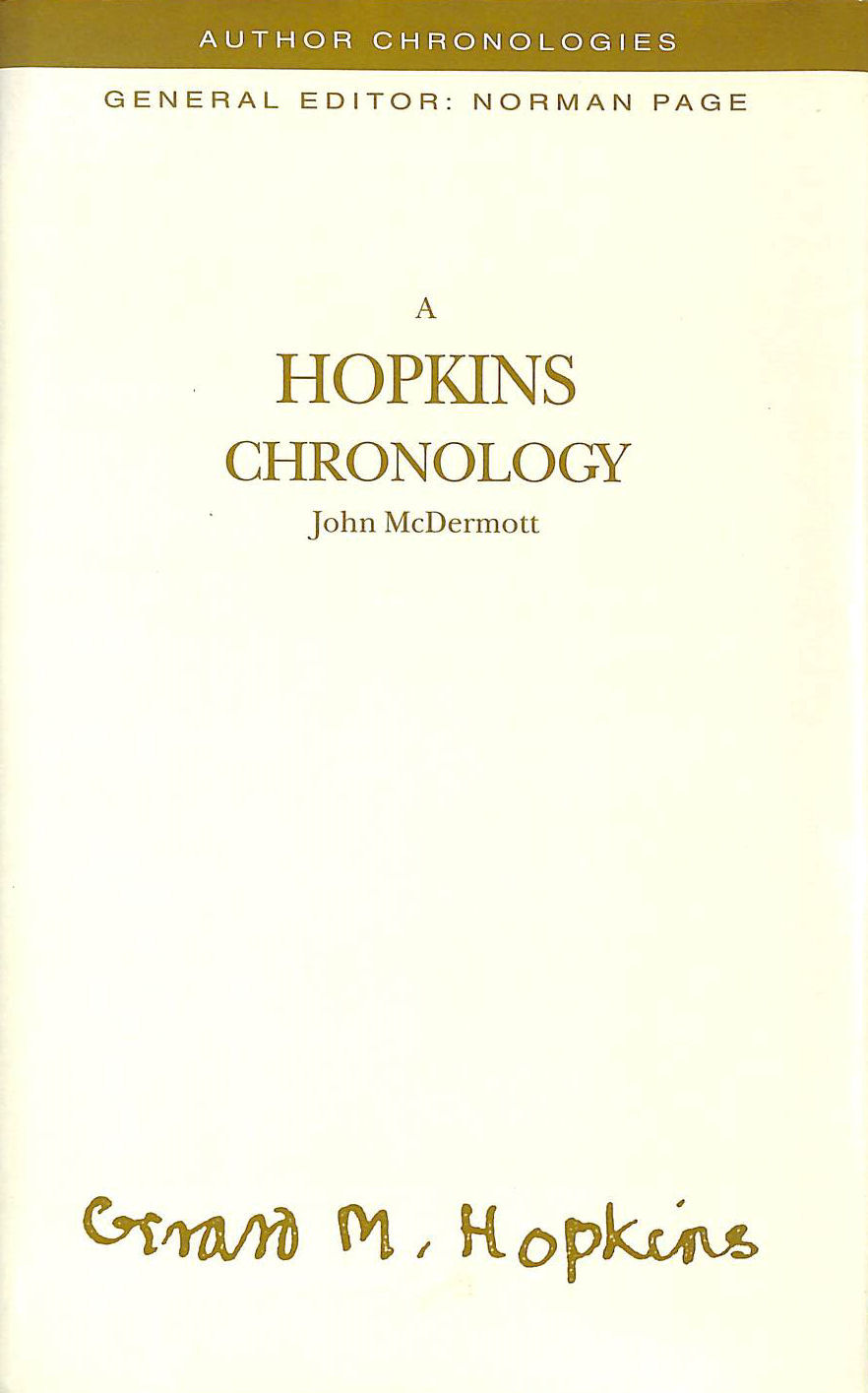 A Hopkins Chronology (Author Chronologies Series)