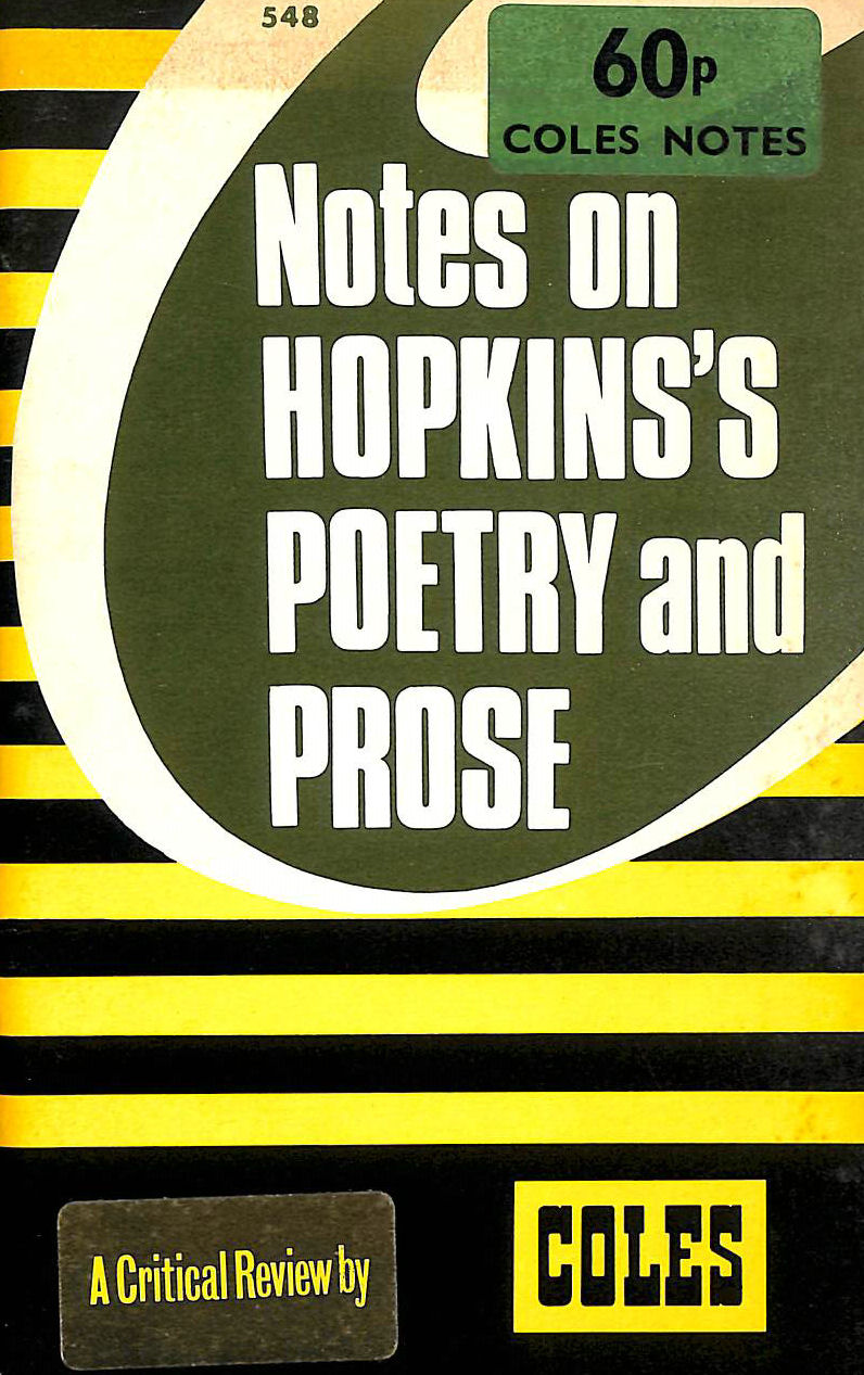 Notes on Hopkins's Poetry and Prose (Coles Notes)