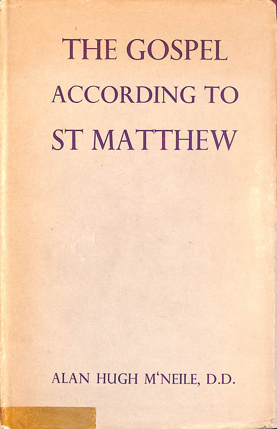 The Gospel According To St Matthew, The Greek Text With Introduction ...