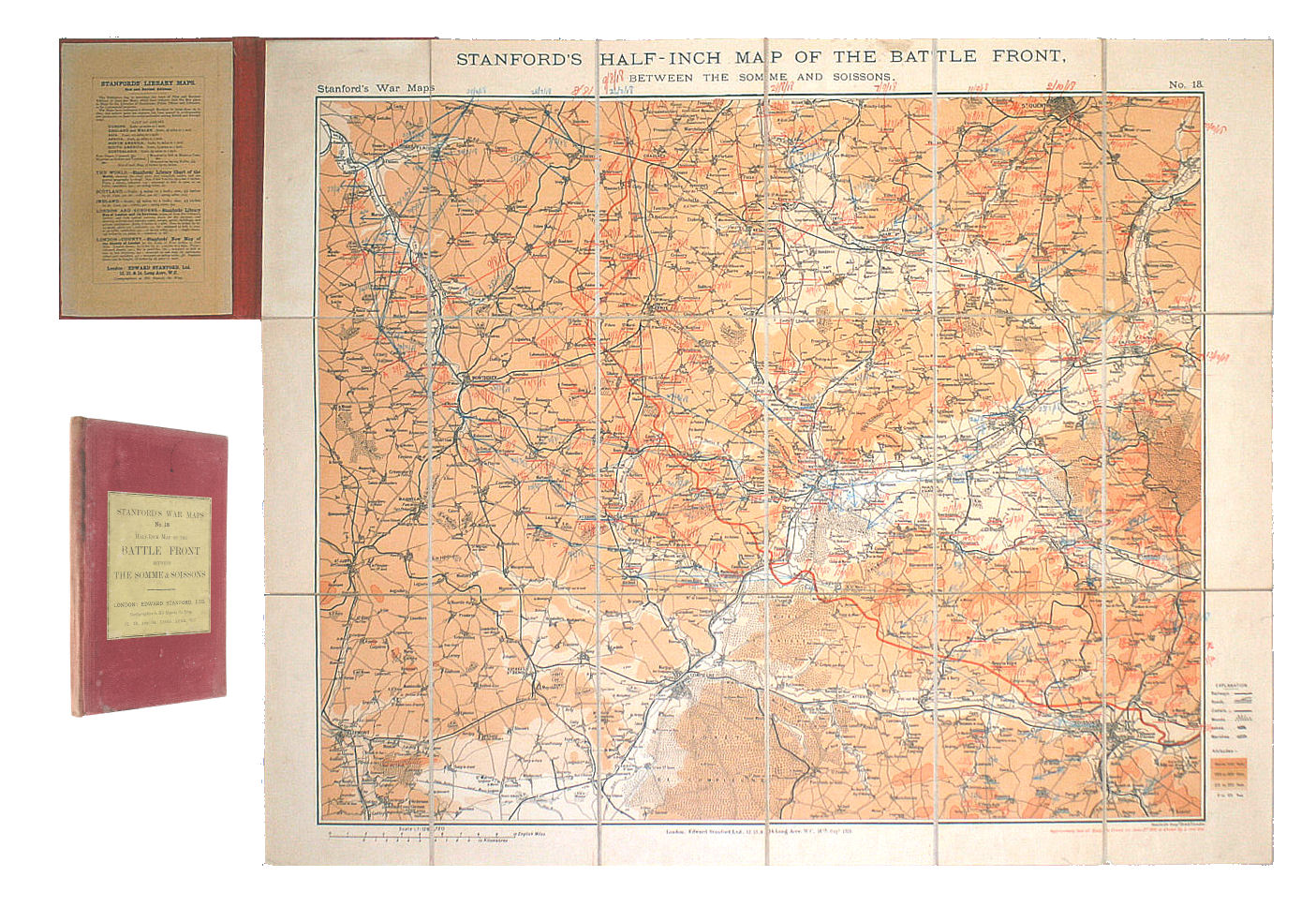 Stanford's War Maps No. 18: Half Inch Map of the Battle Front between ...